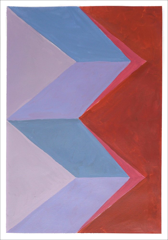 Natalia Roman, Rhombus Color Study, 2022, Acrylic on Watercolor Paper ...