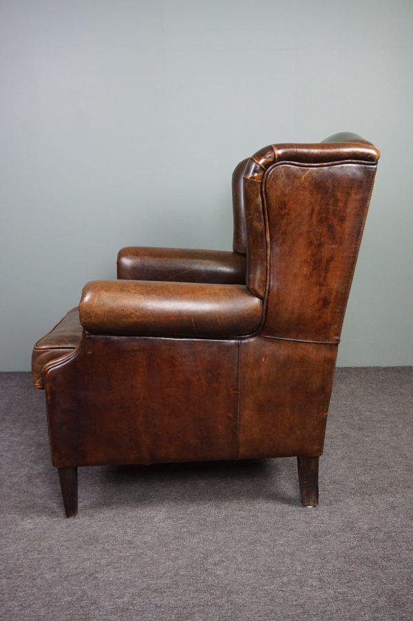 Vintage Leather Ear Chair for sale at Pamono