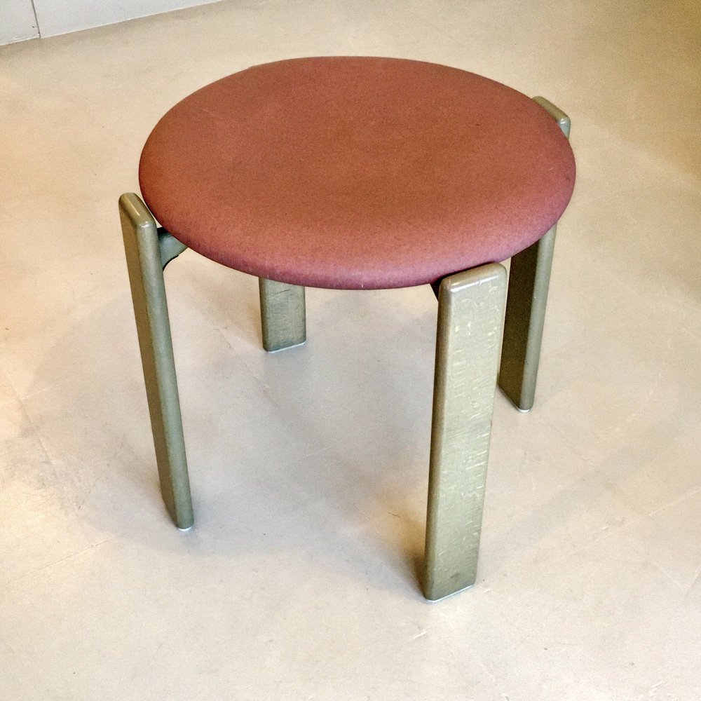 Pinker Hocker von Bruno Rey für Dietiker, Schweiz, 1970er bei Pamono kaufen