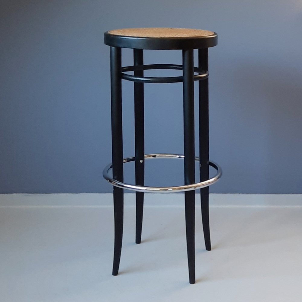 Black 204 RH Bar Stool from Thonet, 1970s for sale at Pamono