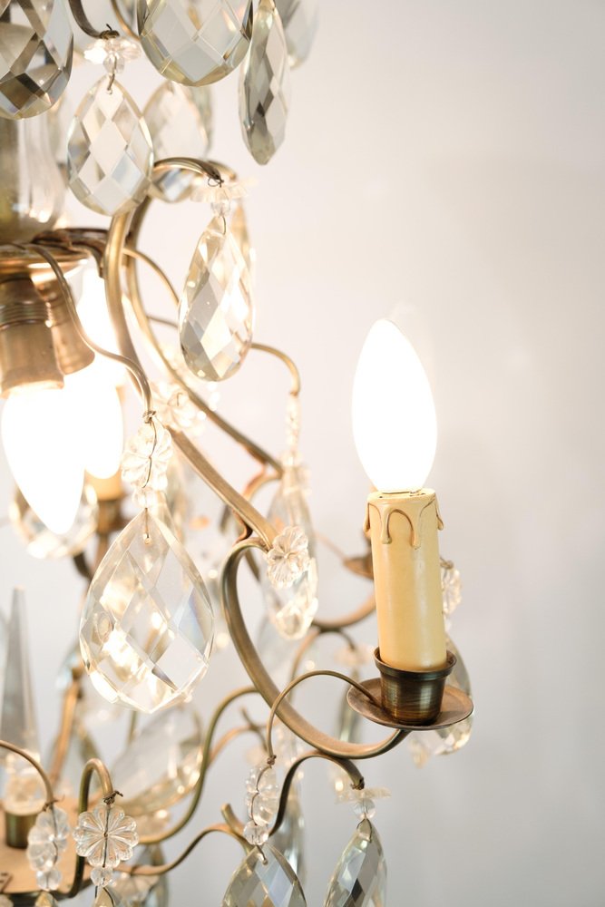 Prism Crown, Brass, Ground Prisms, 1920s for sale at Pamono