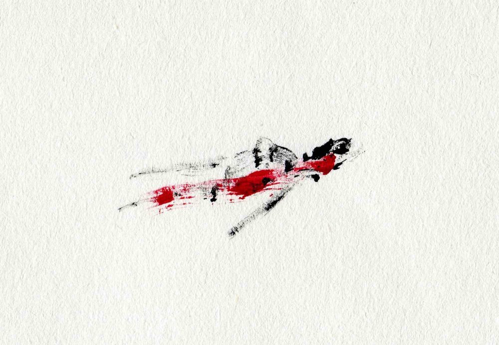 Parimah Avani, Blossom Light from Blood, China Ink and Acrylic Drawing ...