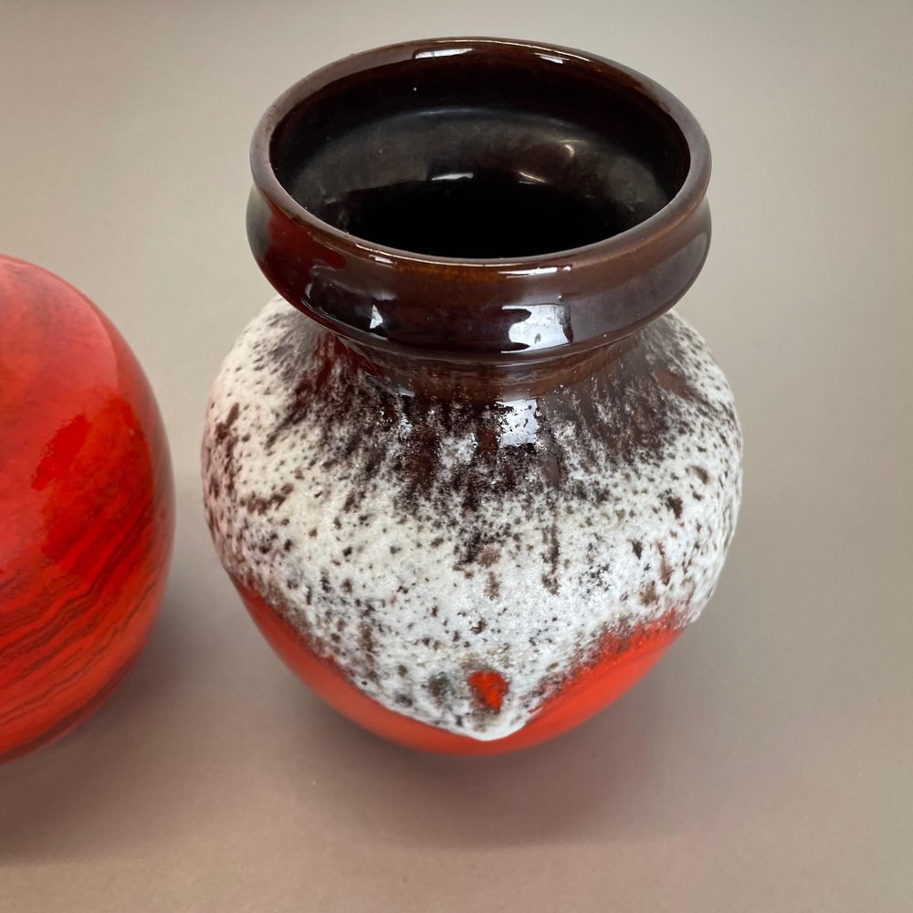 Fat Lava Op Art Multi-Color Pottery Vases from Bay Ceramics, Germany ...