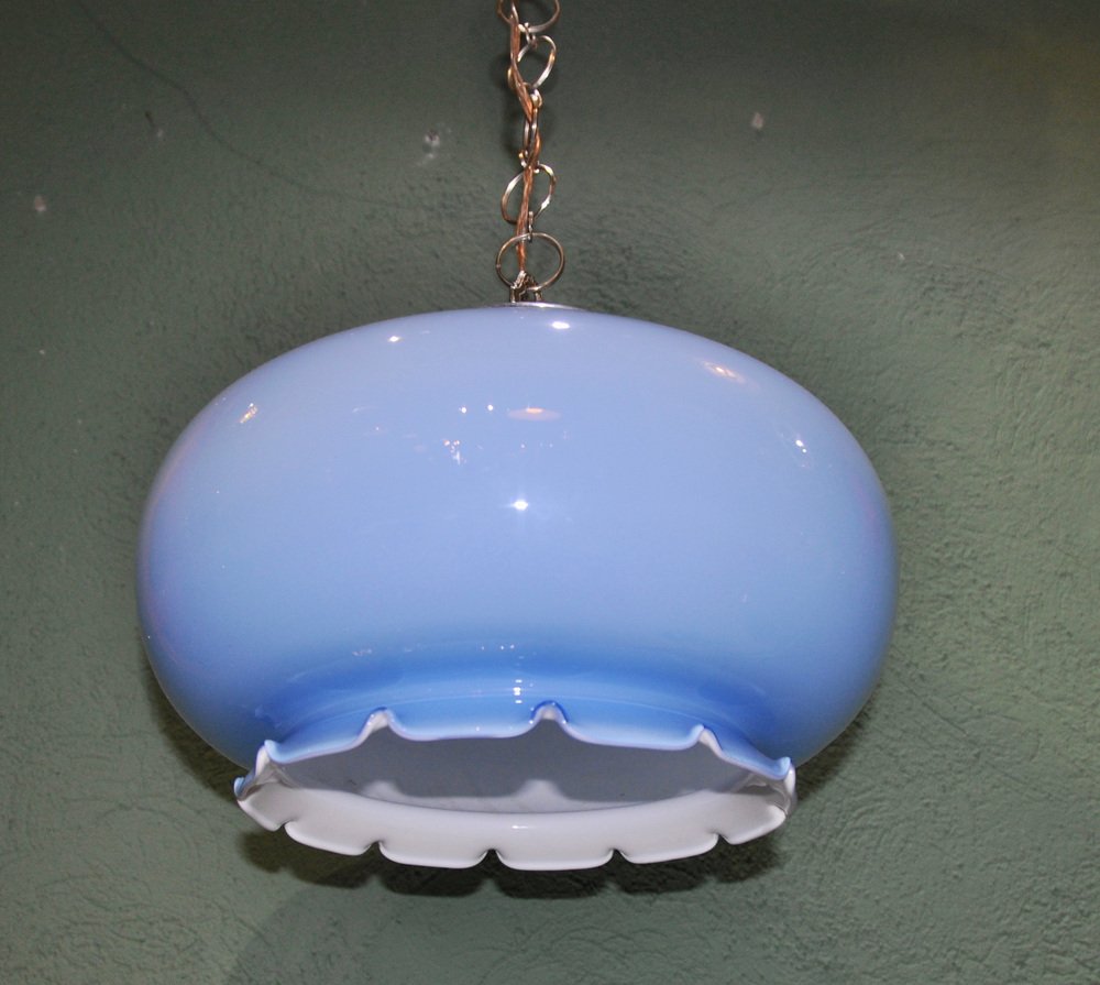 Blue Crystal Roof Lamp, 1970s for sale at Pamono