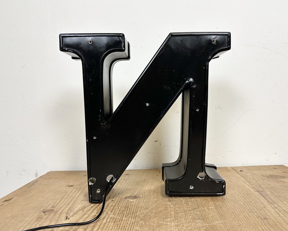 Vintage Illuminated Letter N, 1970s for sale at Pamono