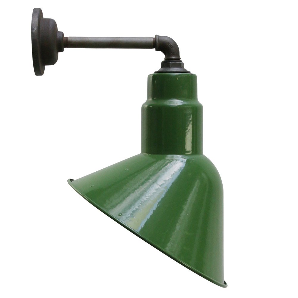 Vintage American Industrial Green Enamel Wall Light from Abolite USA ...
