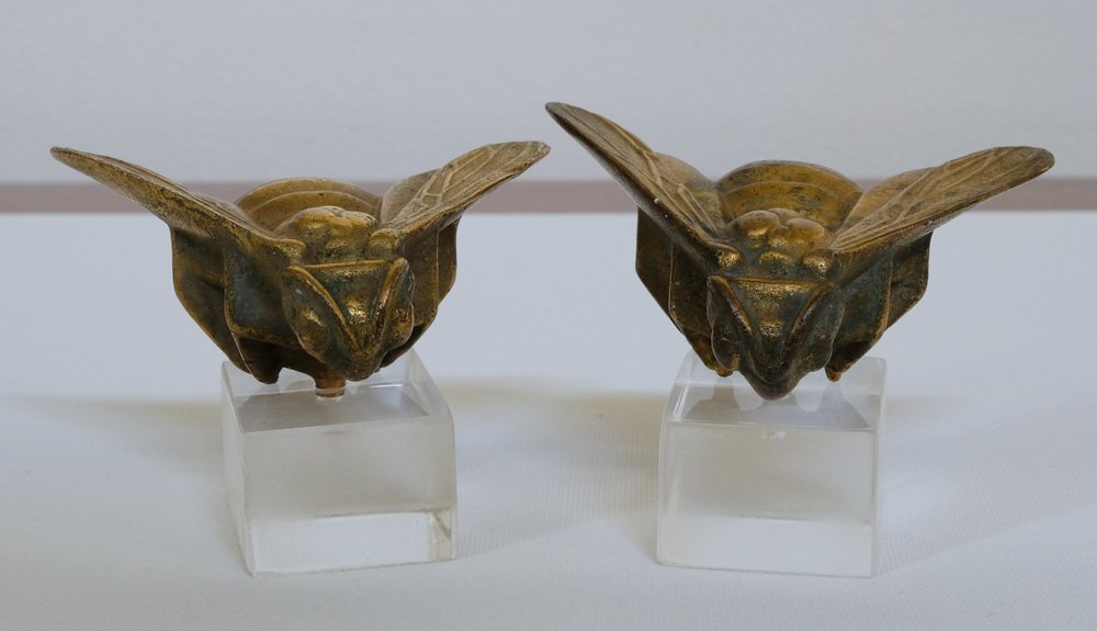 Serafini, Bronze Bees, 1950s, Bronze, Set of 2 for sale at Pamono