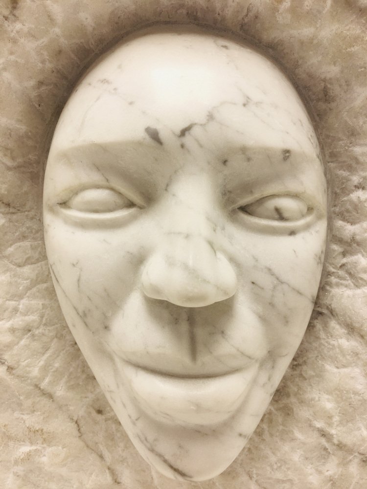 Modern White Marble Female Face by Kryston TK, 1990s for sale at Pamono
