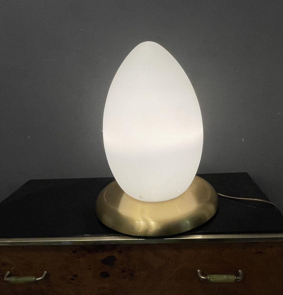Murano Glass Egg Shaped Table Lamps, 1980s, Set of 2 for sale at Pamono