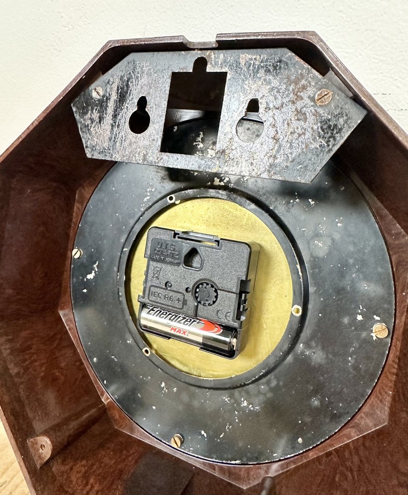Industrial Bakelite Brown Wall Clock from Smith Electric, 1950s for ...