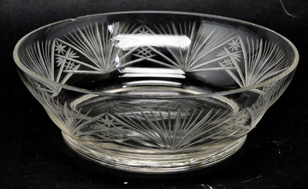 Art Deco German Crystal Bowls, 1930s, Set of 2 for sale at Pamono