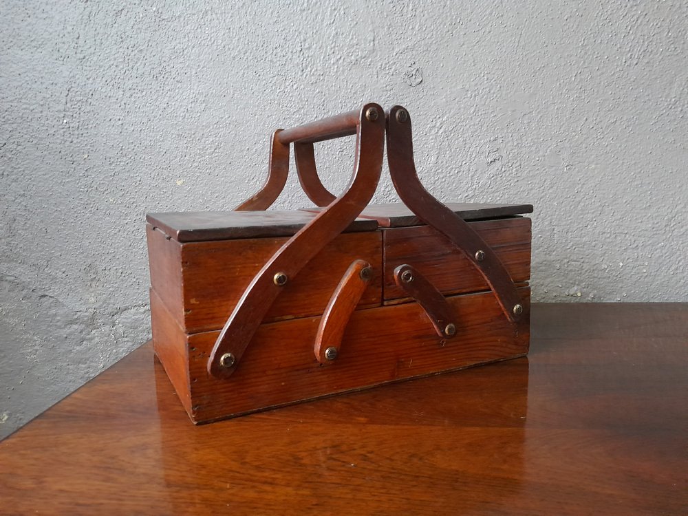 Bohemian Wooden Sewing Box for sale at Pamono