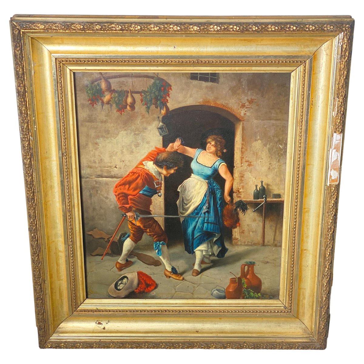 After Giuseppe Guzzardi, Figures, 1800s, Oil Painting, Framed for sale ...