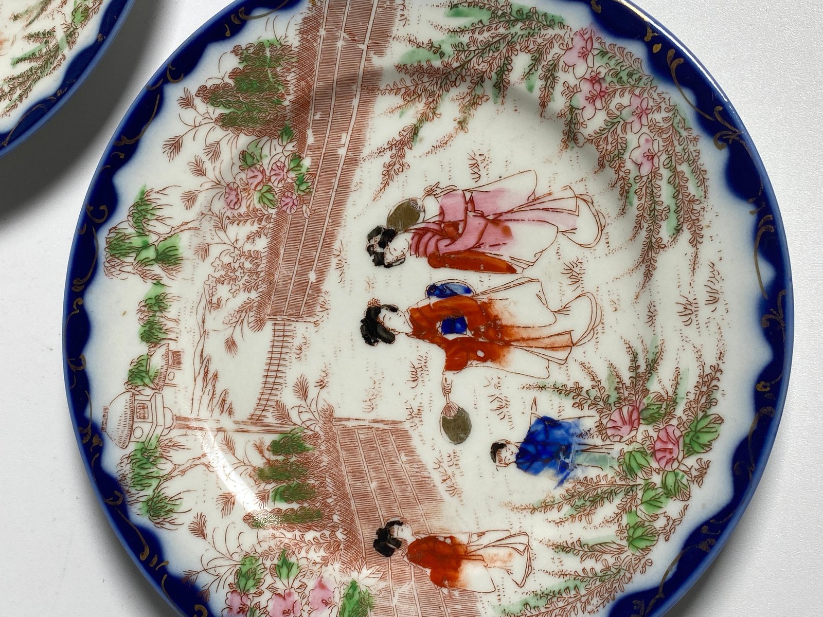 Japanse Plates in Porcelain, Set of 2 for sale at Pamono