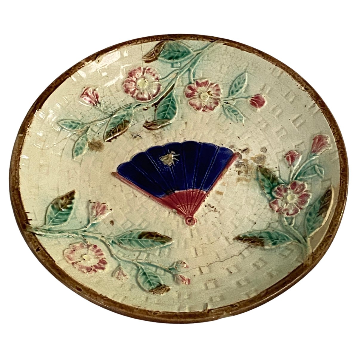 French Majolica Plate in Ceramic, 1800s for sale at Pamono