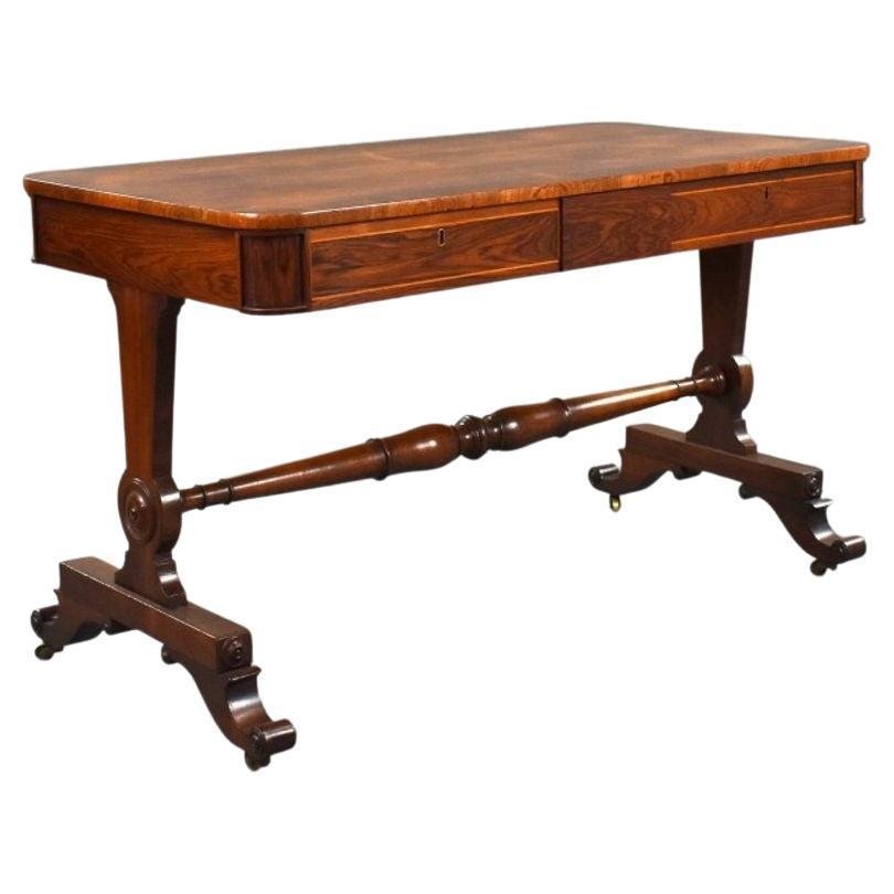 Regency Library Table in Rosewood, 1830 for sale at Pamono