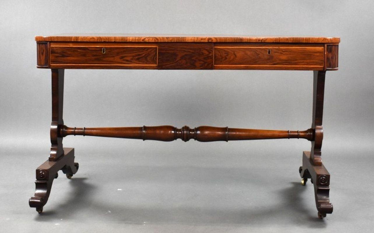 Regency Library Table in Rosewood, 1830 for sale at Pamono