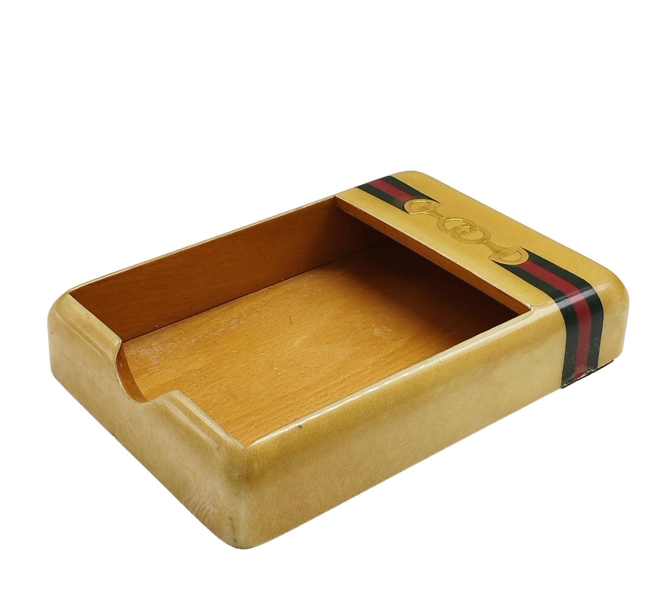 Italian Tidy Tray in Maple from Gucci, 1970s for sale at Pamono