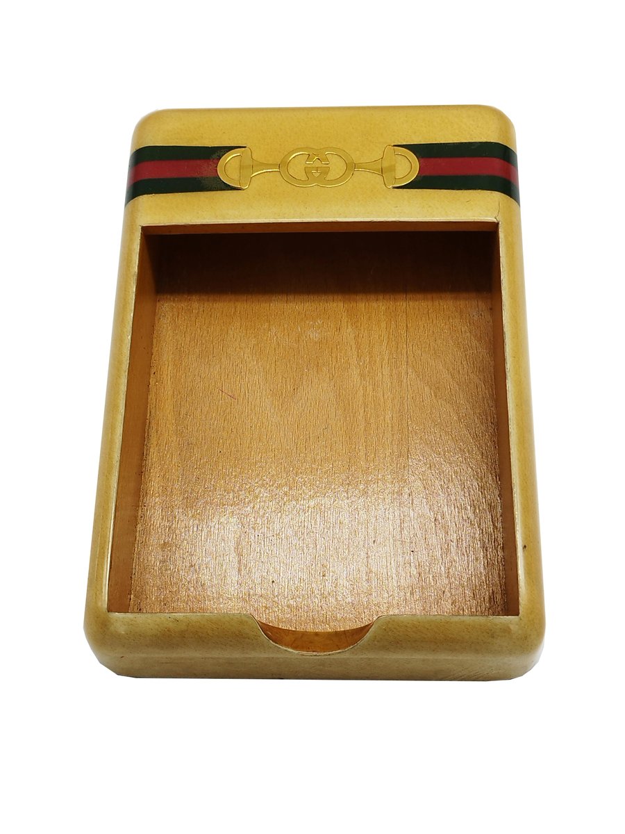 Italian Tidy Tray in Maple from Gucci, 1970s for sale at Pamono
