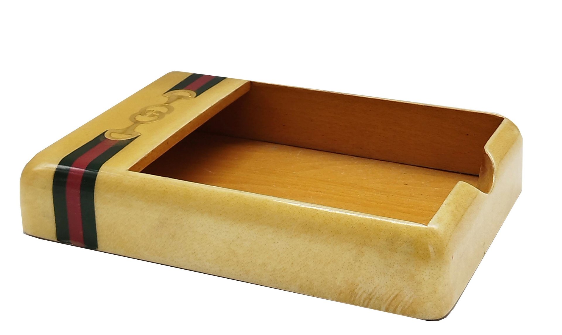 Italian Tidy Tray in Maple from Gucci, 1970s for sale at Pamono