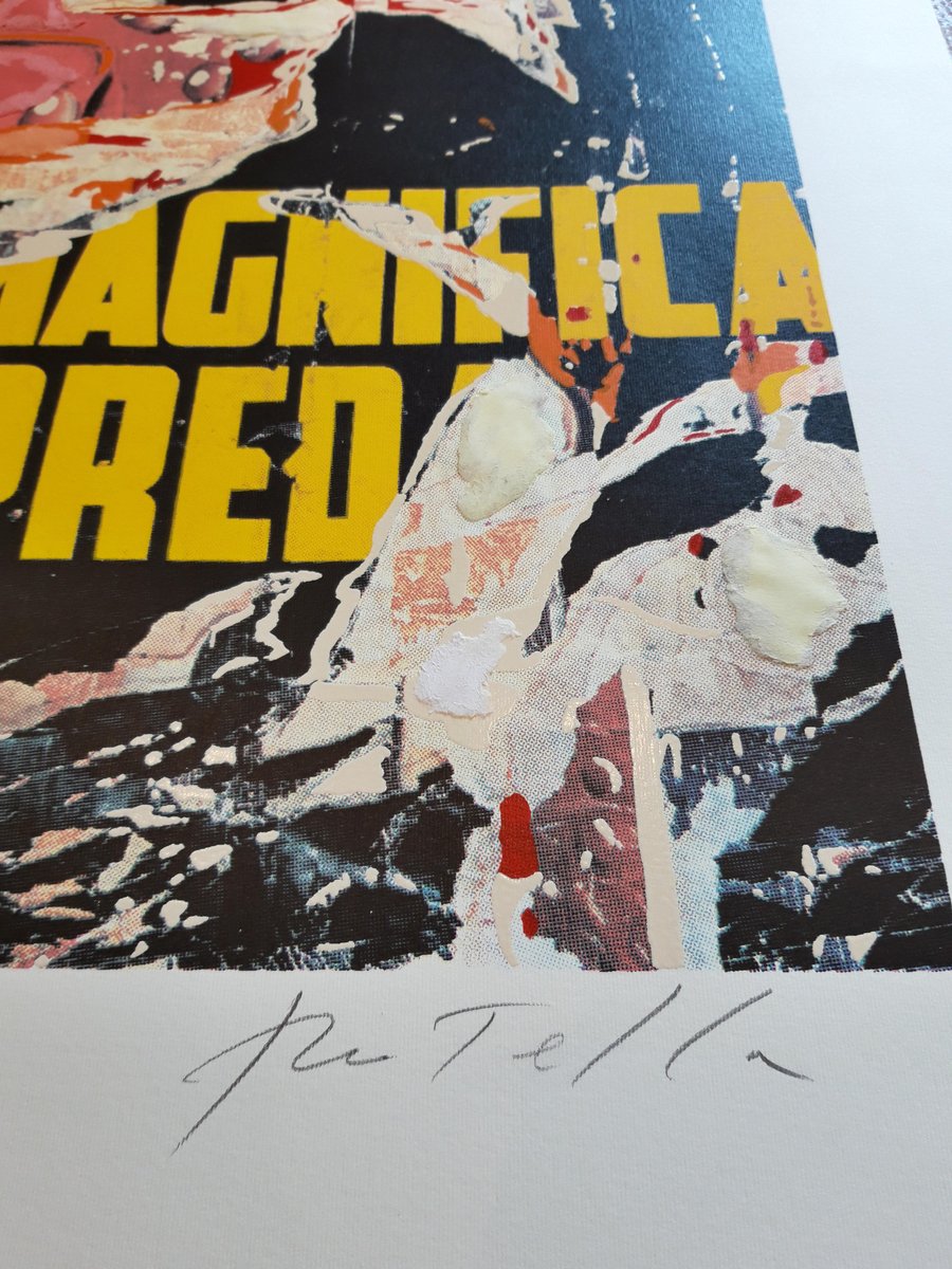 Mimmo Rotella, La magnifica preda, 1998, Color Silkscreen and Collage ...