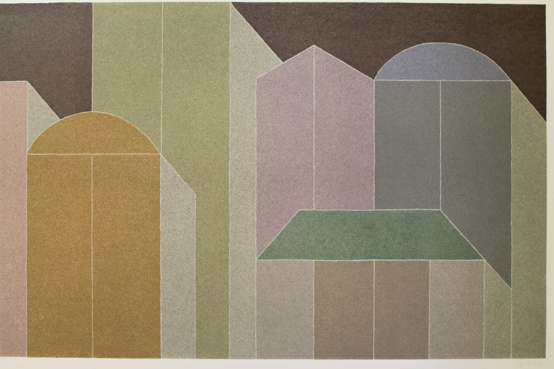 Giuseppe Uncini, Dimore, 1980, Silkscreen for sale at Pamono