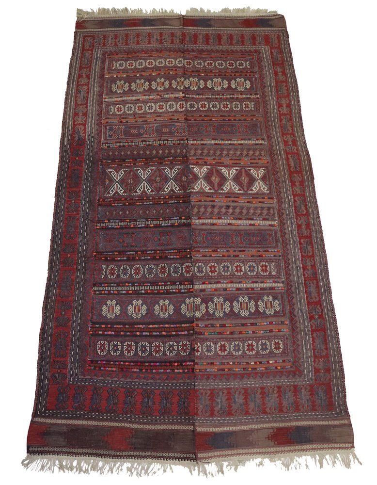 Afghan Oriental Nomadic Beloch Sumakh Kilim Runner Rug, 1920s for sale ...