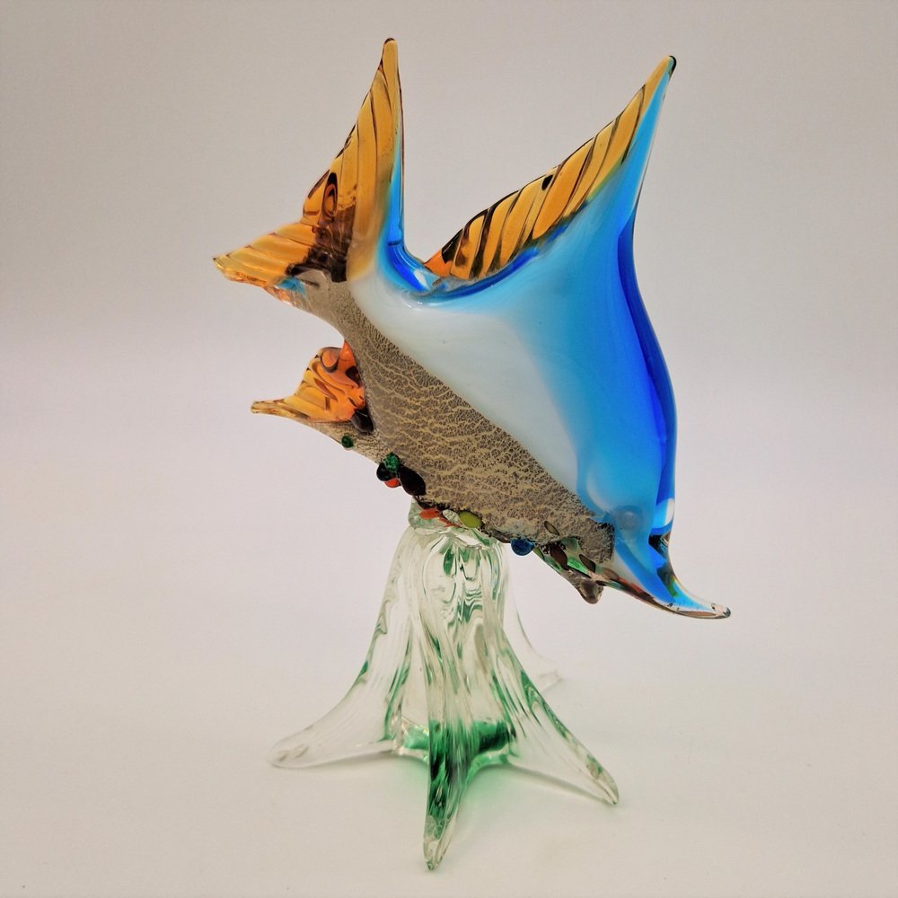Italienischer Murano Fisch auf Sockel von Made Murano Glas, 1960er bei ...