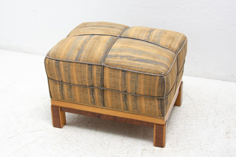Art Deco Footstool, Czechoslovakia, 1940s for sale at Pamono