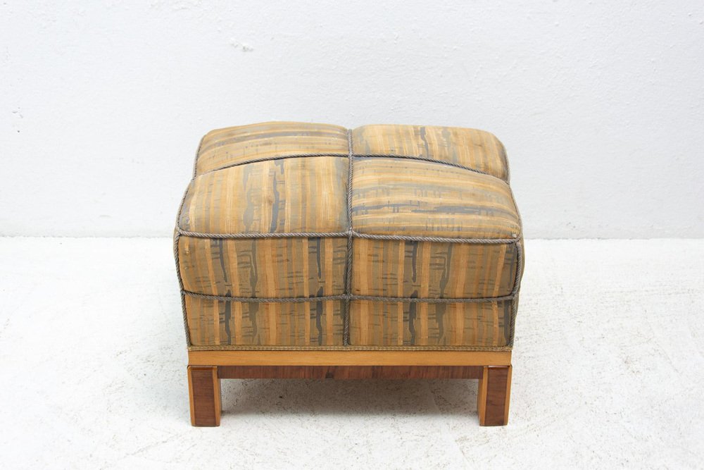 Art Deco Footstool, Czechoslovakia, 1940s for sale at Pamono