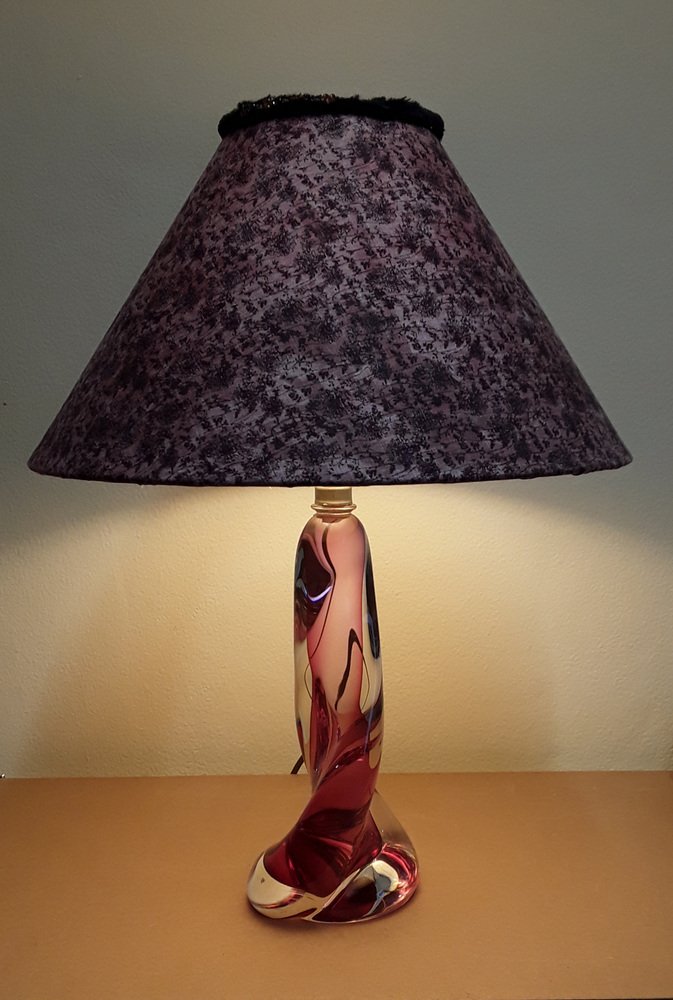 Vintage Belgian Table Lamp from Christalleries De Val-St-Lambert, 1970s ...