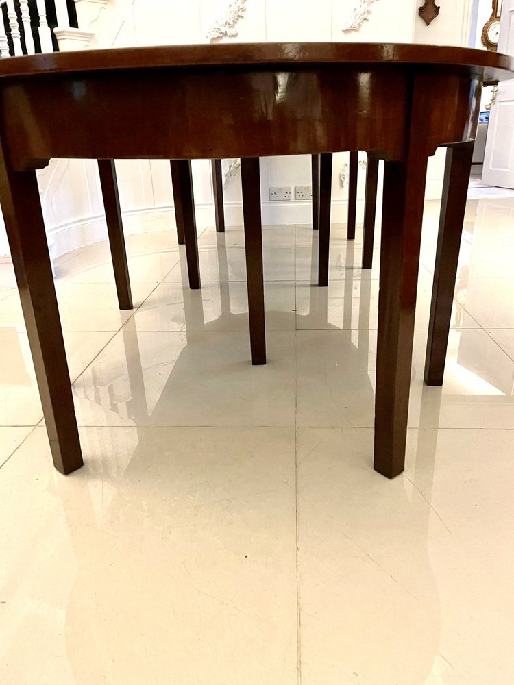 Large Antique George III Figured Mahogany Metamorphic Dining Table ...