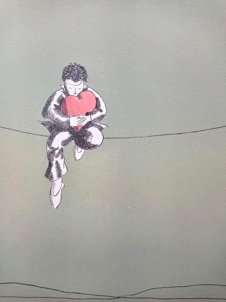 Jacques Bosser, The Heart Dancer 3 (Funambule), Original Lithograph ...