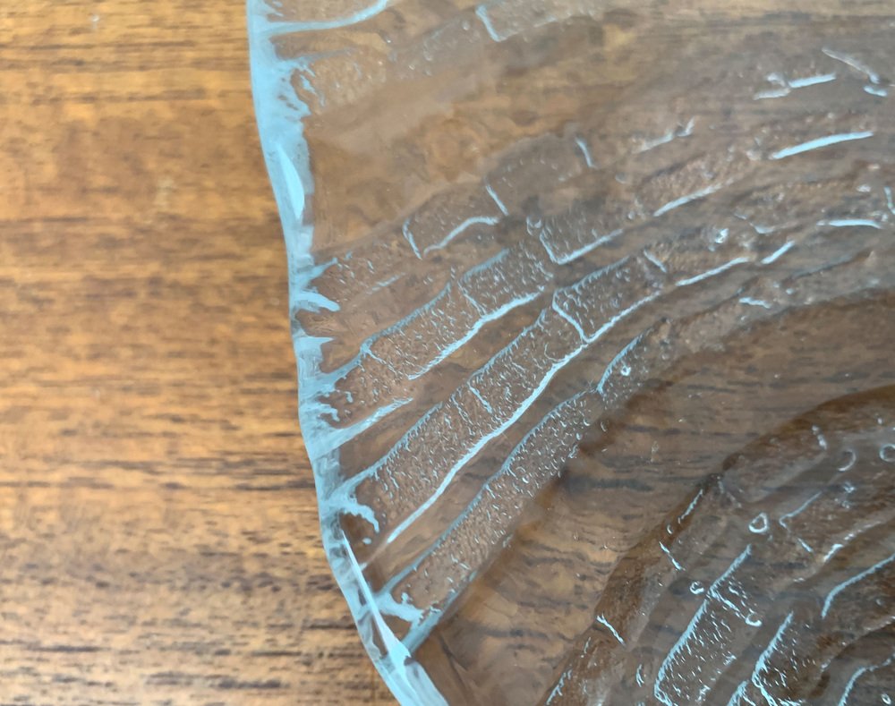 Vintage Swedish Eden Glass Plate from Orrefors, 1970s for sale at Pamono