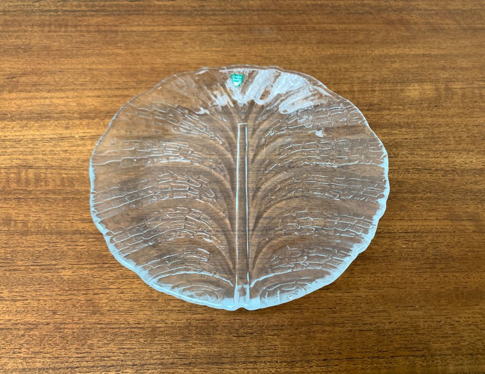 Vintage Swedish Eden Glass Plate from Orrefors, 1970s for sale at Pamono
