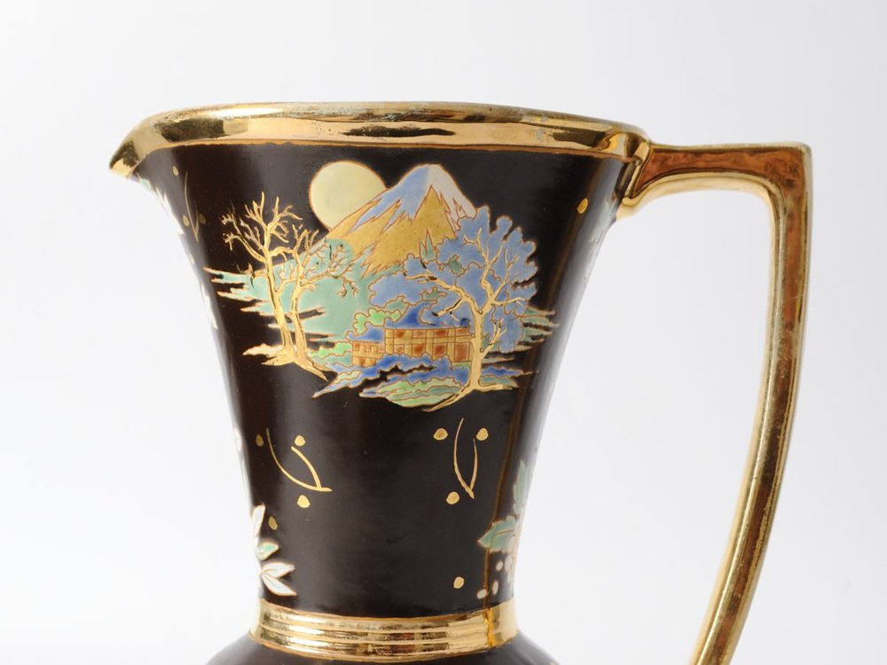 Japanese Landscape Jug by Raymond Chevalier for Boch Freres, 1930s for ...