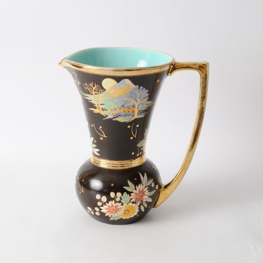 Japanese Landscape Jug by Raymond Chevalier for Boch Freres, 1930s for ...