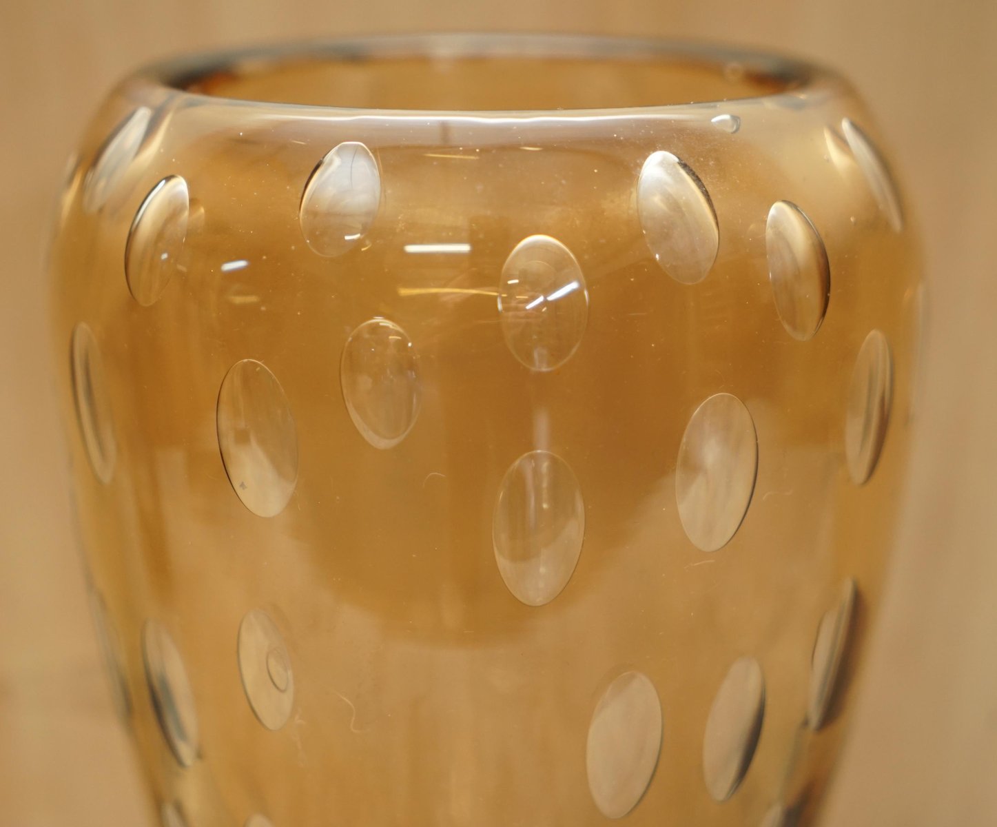 Decorative Glass Vase with Air Bubble Design for sale at Pamono