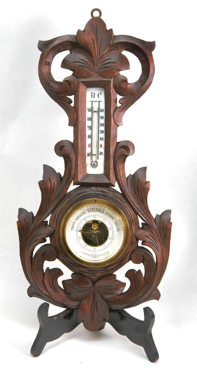 Rococo Style Wall-Mounted Weather Station in Carved Walnut, 1910s for ...
