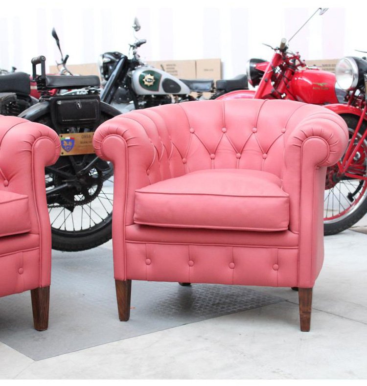 Pink Chester Armchairs, 2000, Set of 2 for sale at Pamono