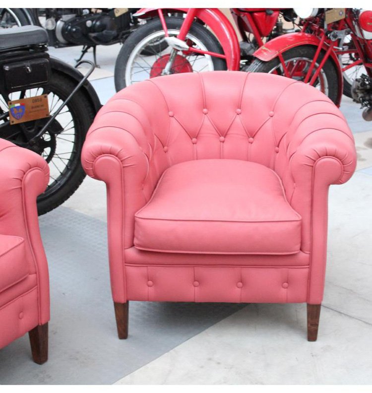 Pink Chester Armchairs, 2000, Set of 2 for sale at Pamono