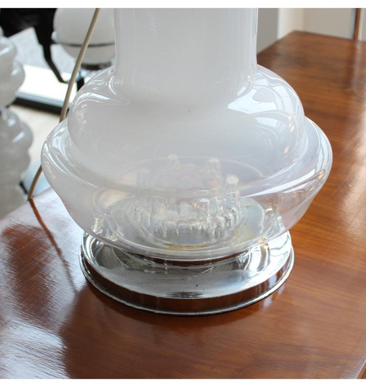 Table Lamp in Introflex Glass from Mazzega, 1970s for sale at Pamono