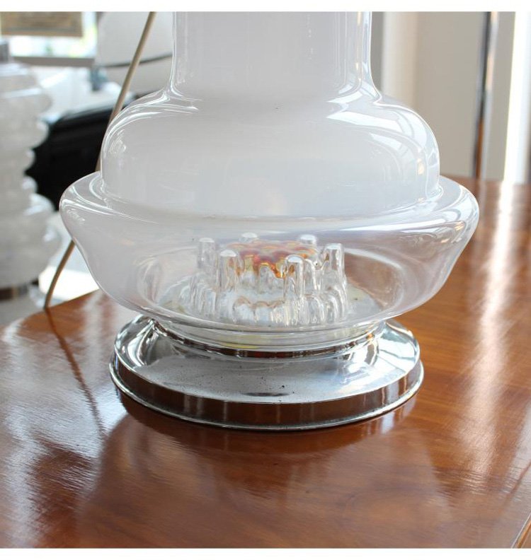 Table Lamp in Introflex Glass from Mazzega, 1970s for sale at Pamono