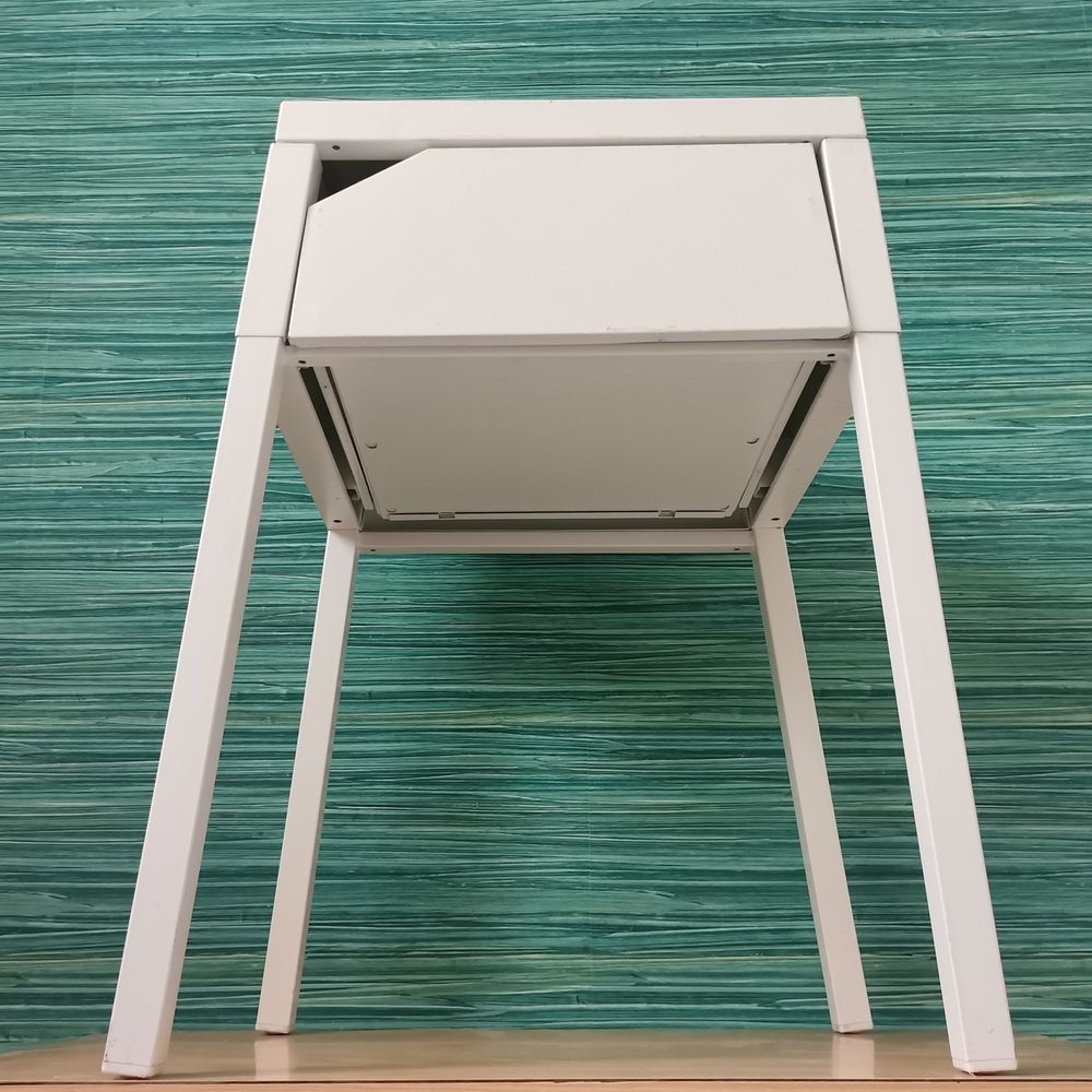 Weißer Selje Nachttisch aus Stahl von Monica Mulder für Ikea, 1960er ...