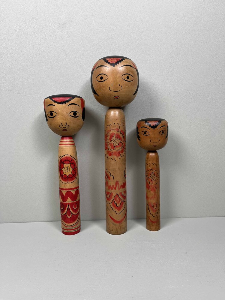 Vintage Nakanosowa Family Dolls, 1960s, Set of 3 for sale at Pamono