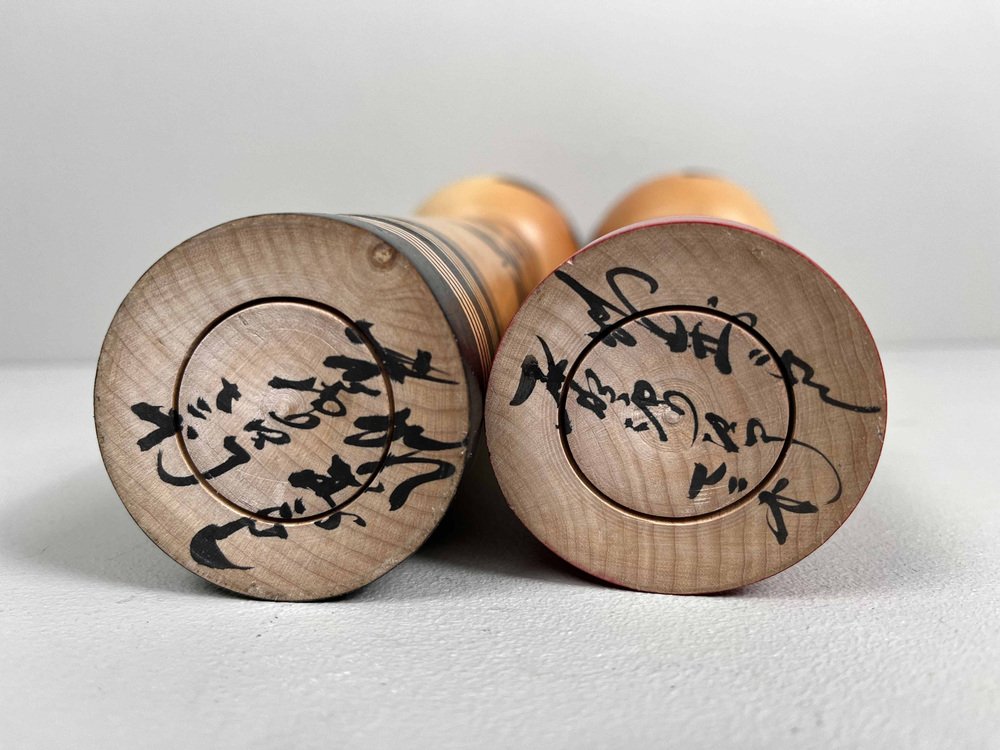 Vintage Sakunami Kokeshi, 1970s, Set of 2 for sale at Pamono