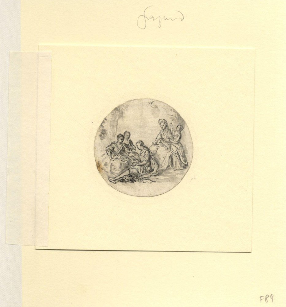 Circle of Jean-Honoré Fragonard, Gathering with Young Lovers, 18th ...