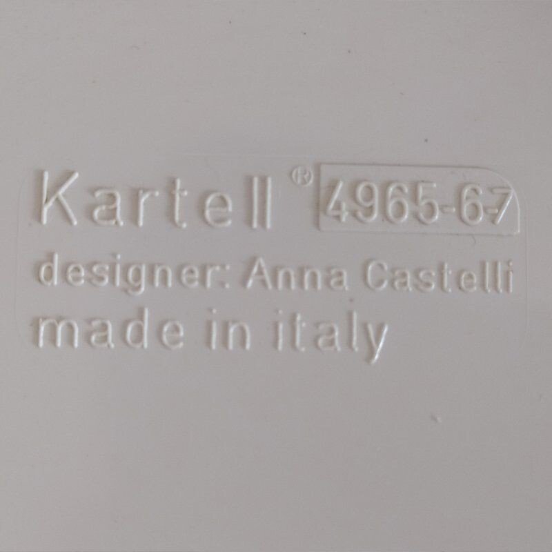 Mobiletti modulari vintage in plastica bianca di Anna Castelli Ferrieri ...