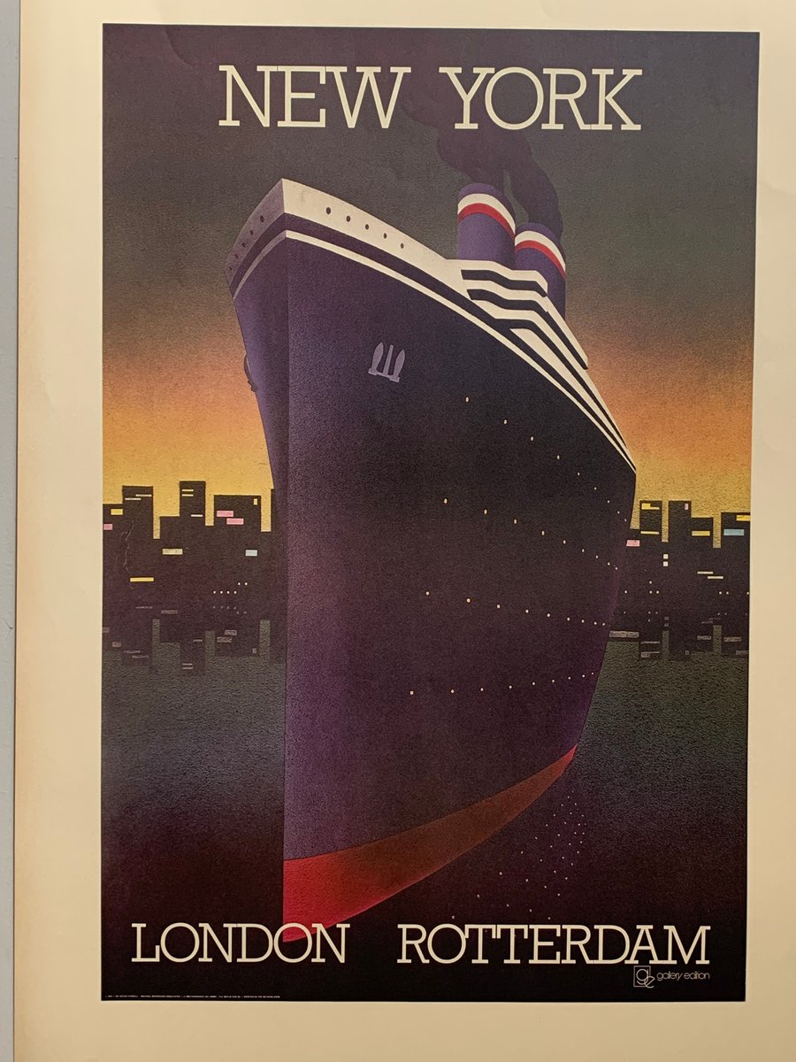 Transatlantic Voyage Theme Poster for New York by Keith Tirrell, 1970s ...