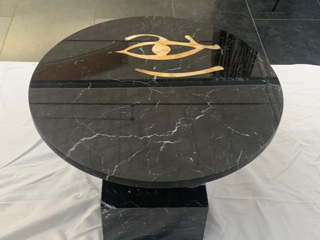 Inlaid Marble Table from Cleto Munari Horus for sale at Pamono
